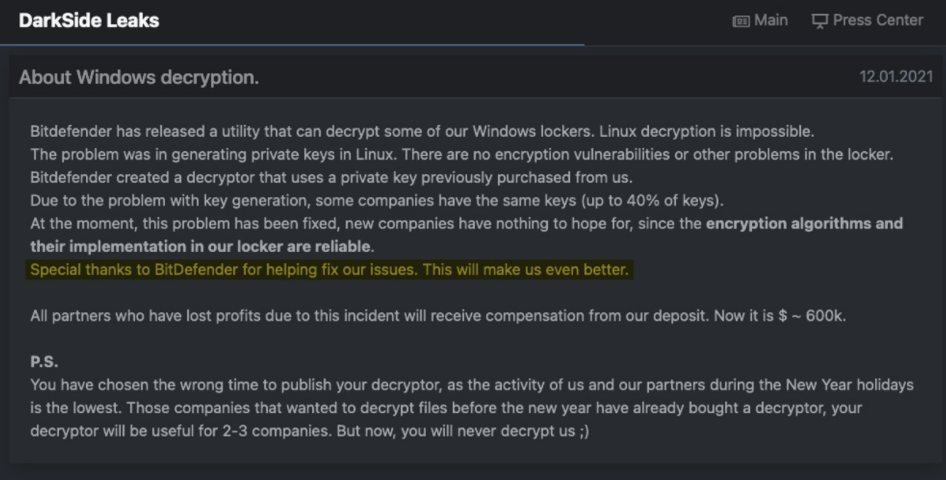 Ransomware and the DarkSide Cyber Attack