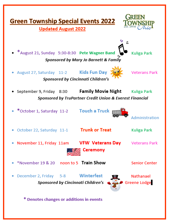 COMMUNITY EVENTS & INFORMATION