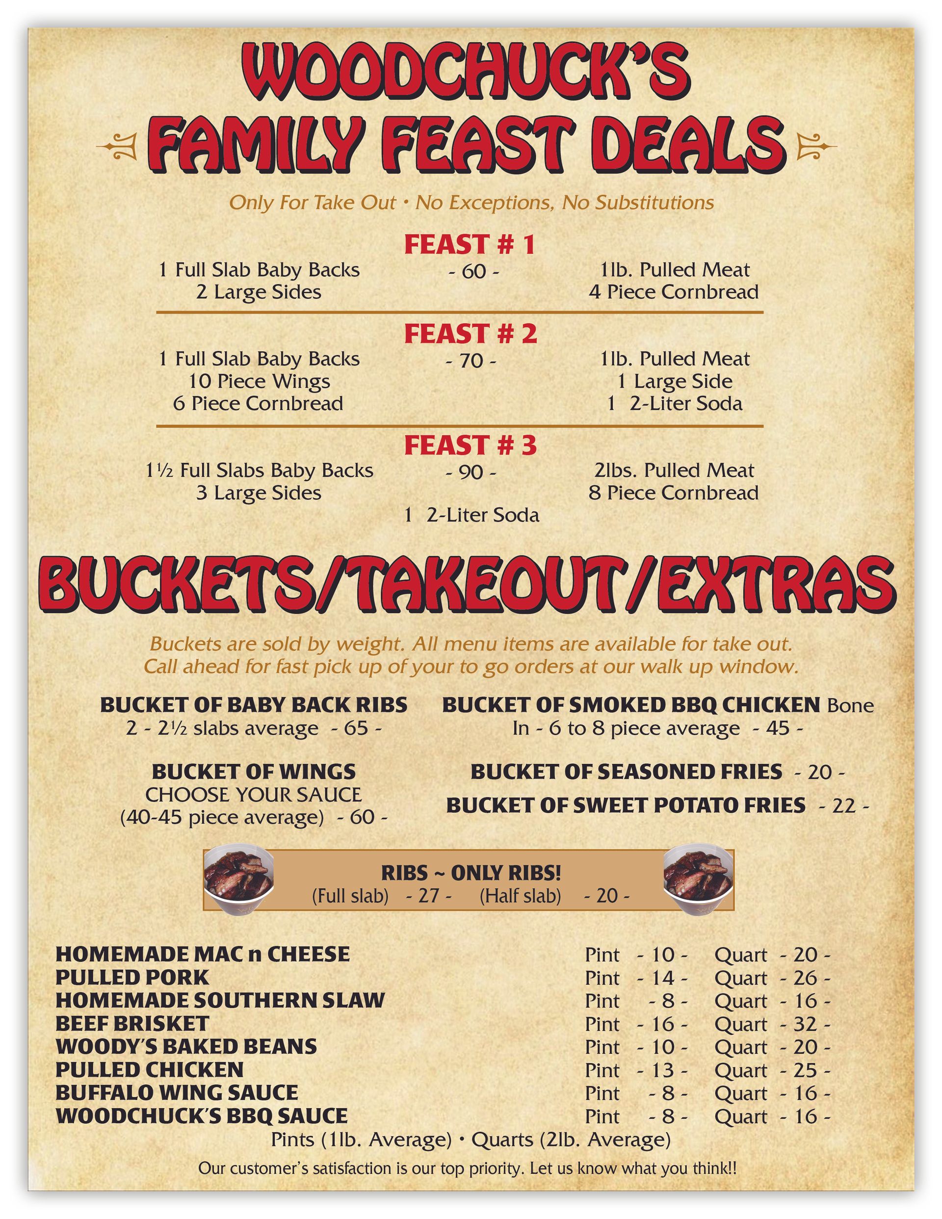 Woodchucks BBQ Point Pleasant BBQ Ribs Chicken Brisket