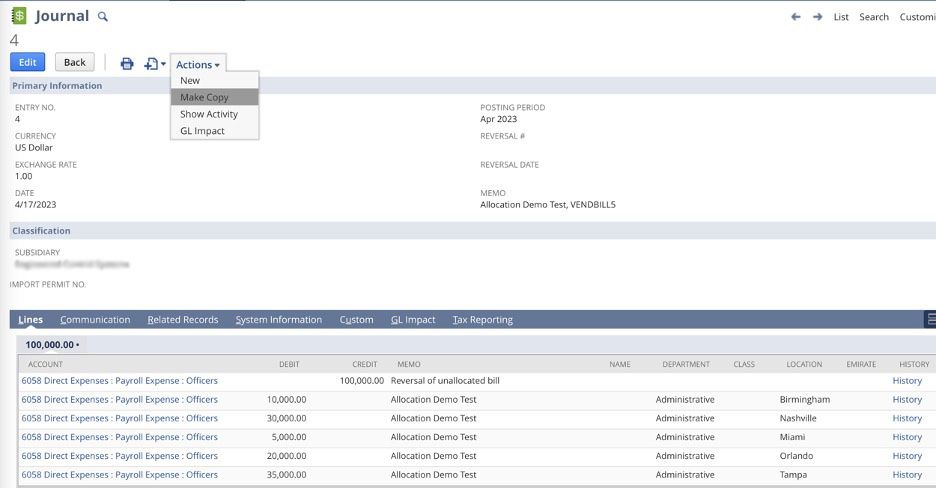How to Create NetSuite Memorized Transactions