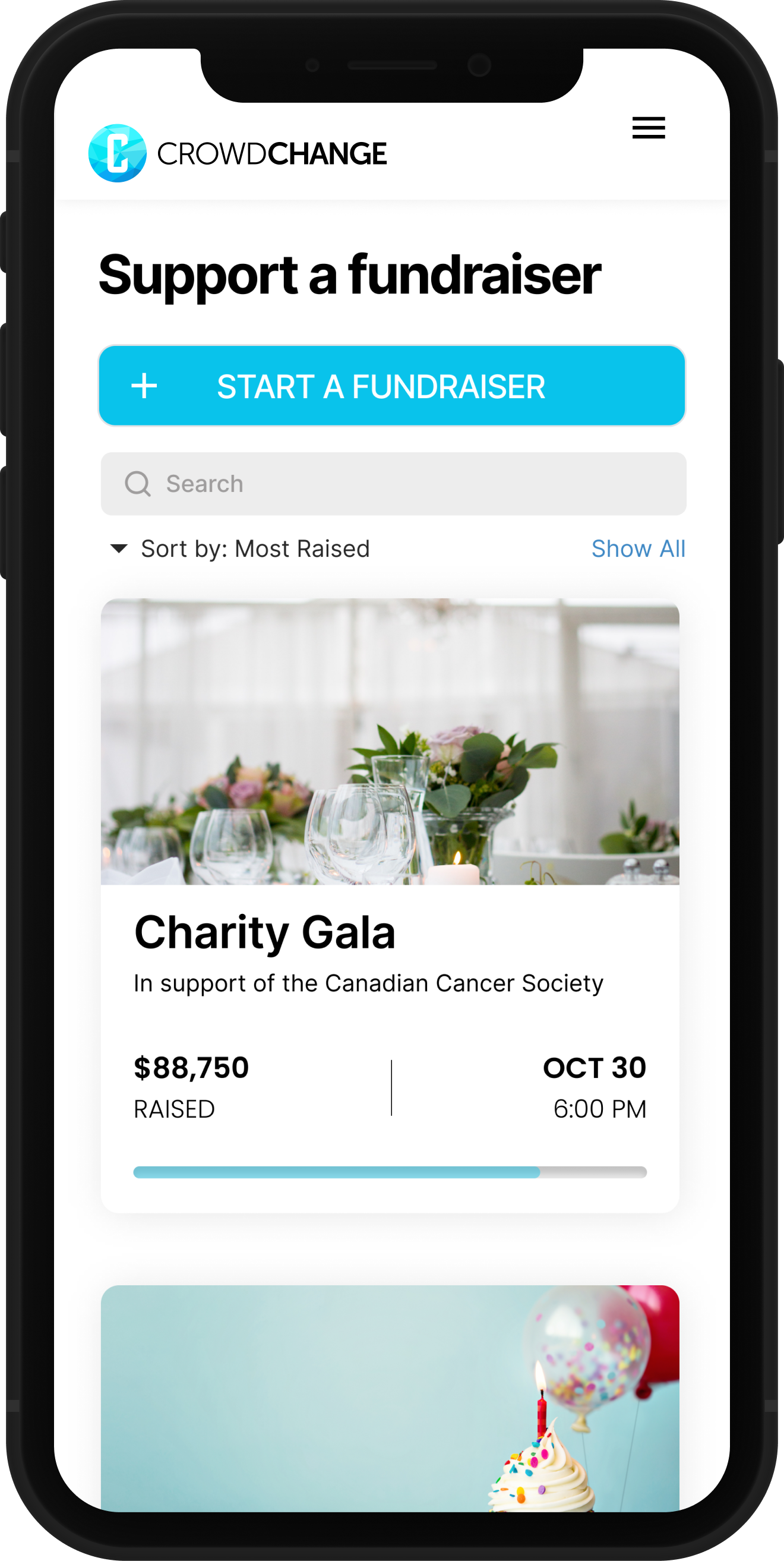 Next Fundraiser in Minutes | CrowdChange Fundraising Software