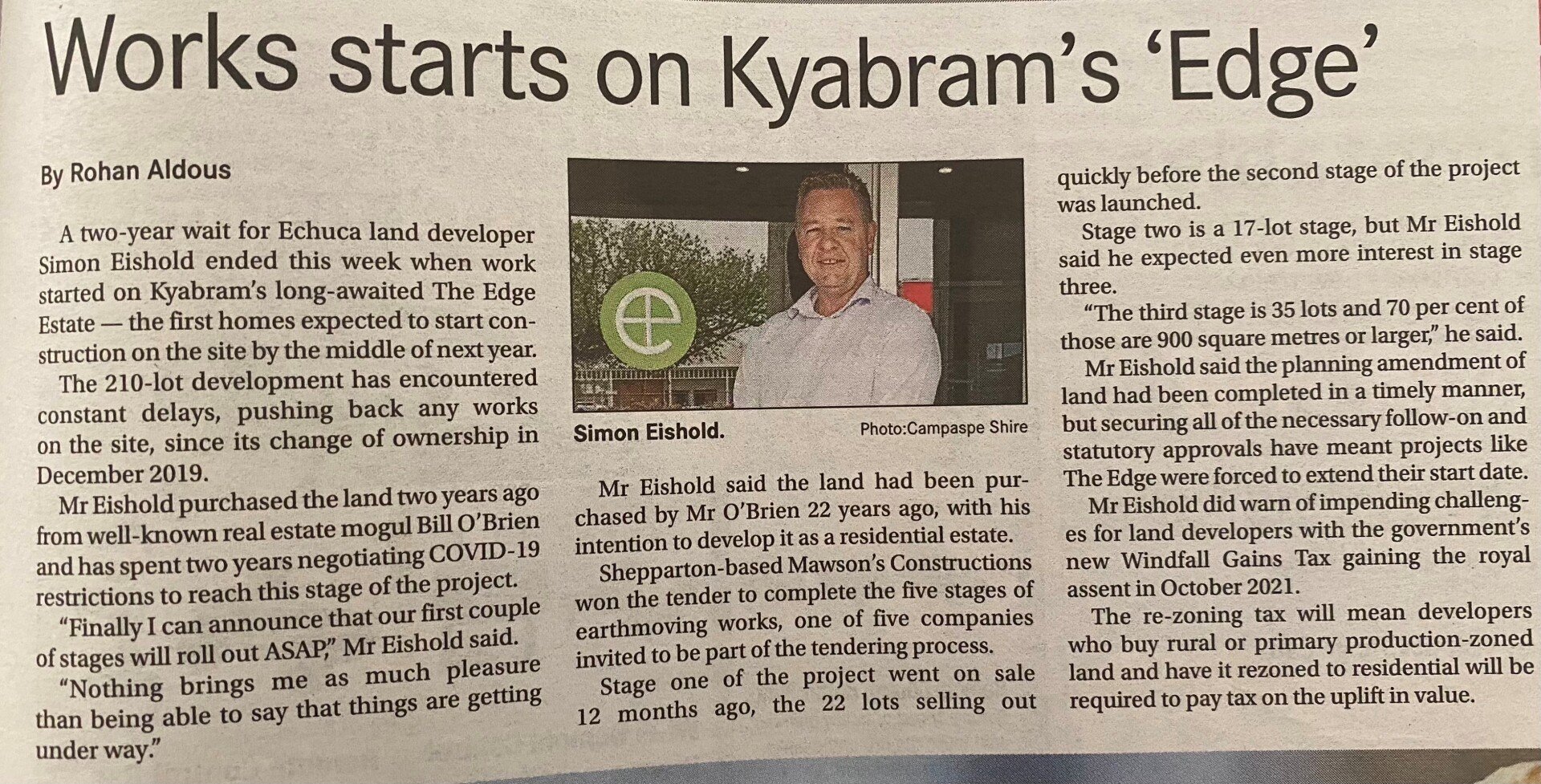 Development Begins