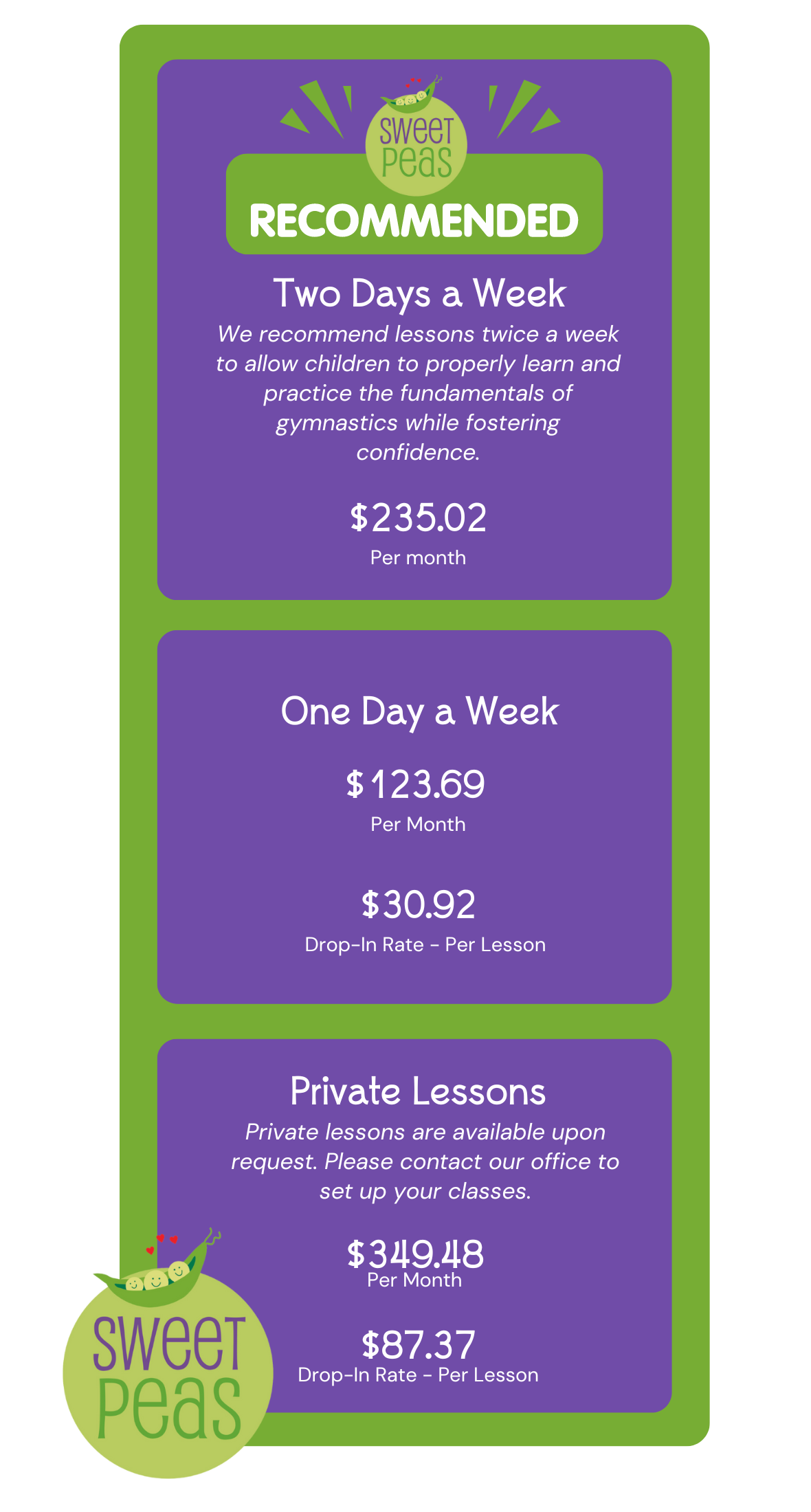 Sweet Peas Gymnastics at Small Fish Big Fish Swim School Jensen Beach ...