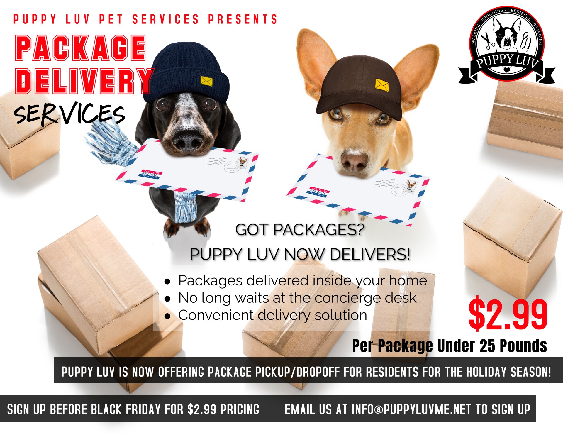 Dog Walking, Dog Grooming, Pet Sitting | Puppy Luv