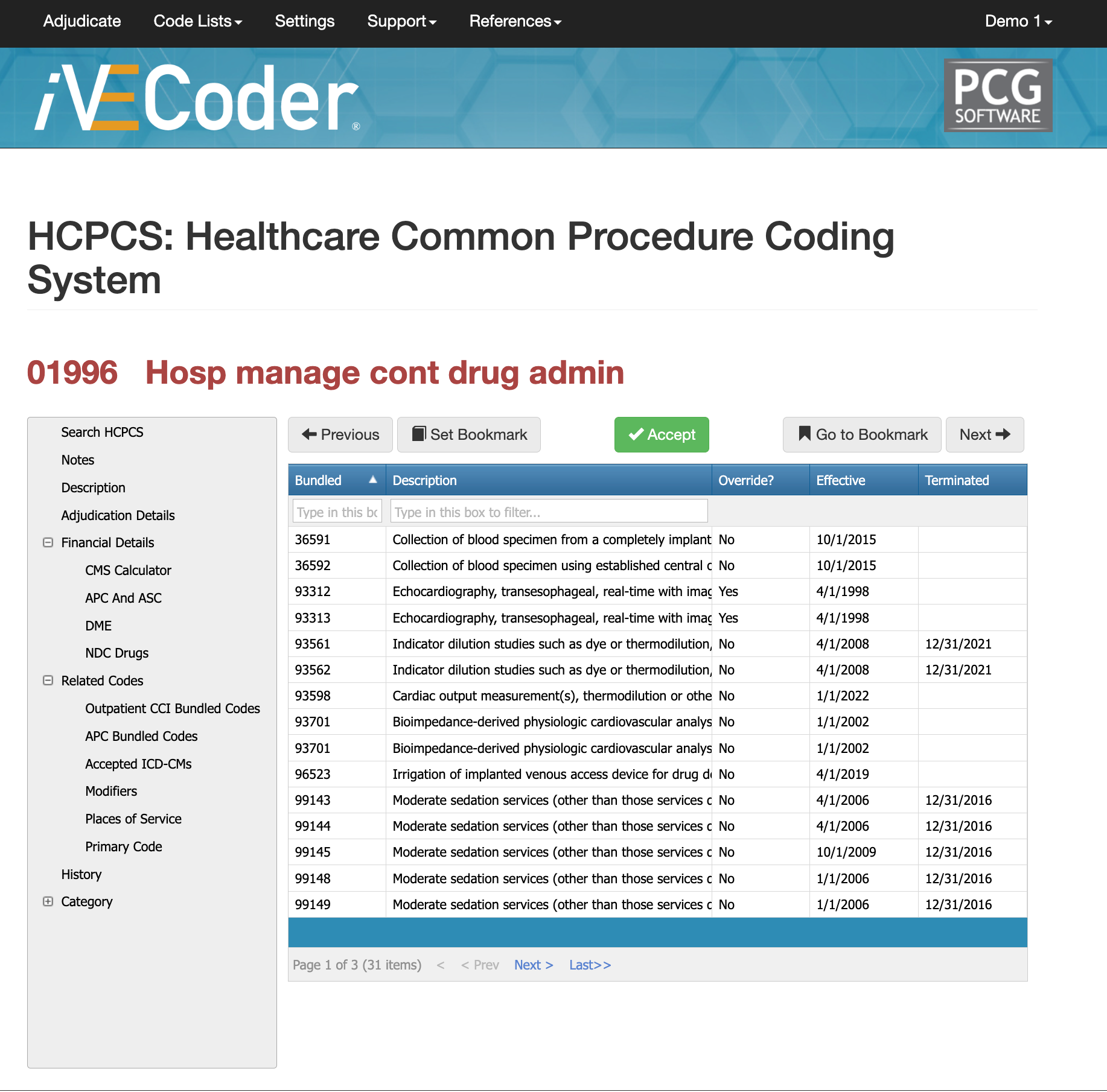 CPT Code 01996