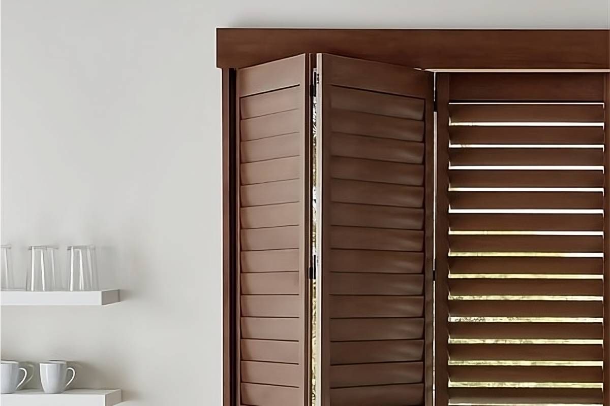 Find Stained Wood Shutters | Stamper’s Blinds Gallery