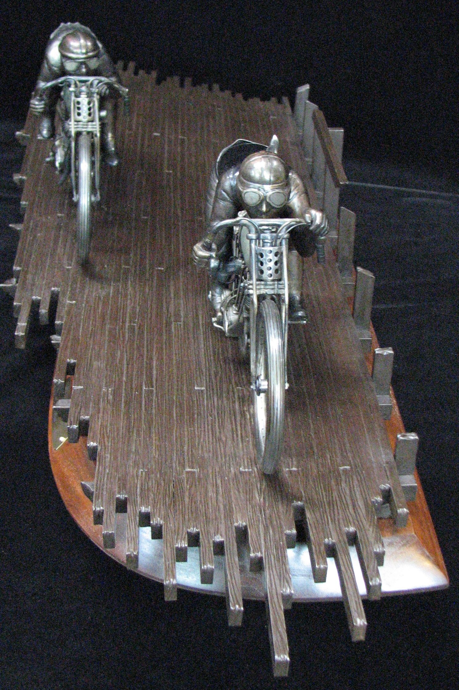 Medicine Wagon Steele Sculpture, Board Track Racers | Levi Hawk