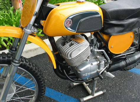 1972 CZ 380 MX Yellow Tank | The Owen Collection