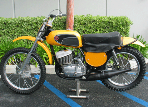 1972 CZ 380 MX Yellow Tank | The Owen Collection