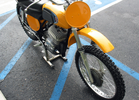 1972 CZ 380 MX Yellow Tank | The Owen Collection