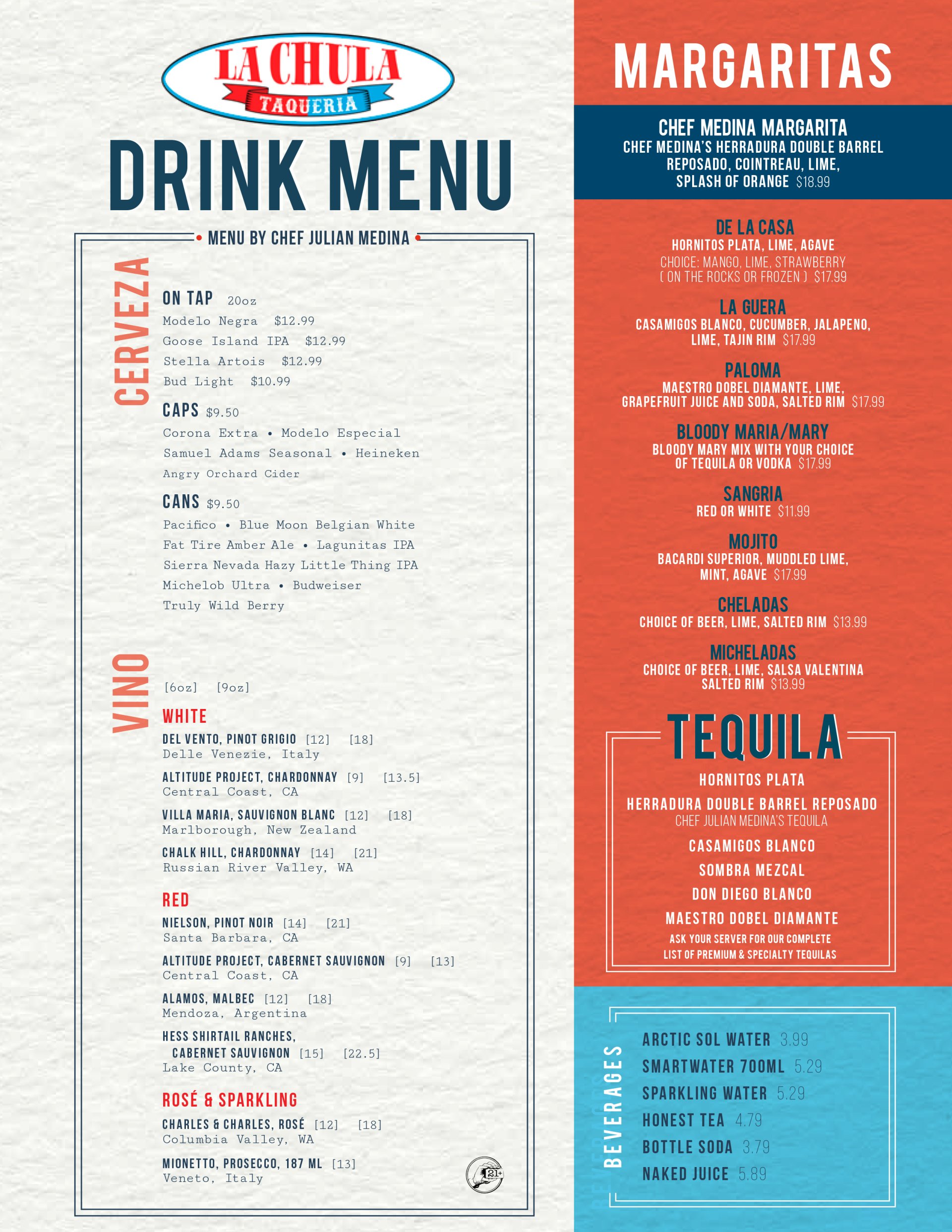 La Chula NYC Menu LaGuardia