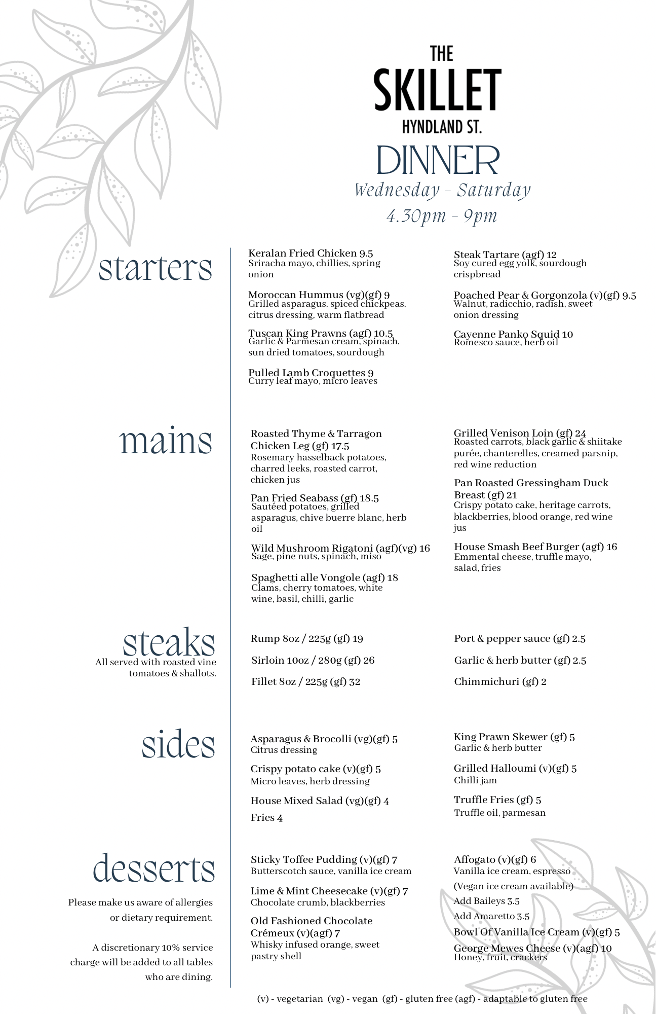 The Skillet | Restaurant | Glasgow | Westend | Wine | Cocktails | Menu ...