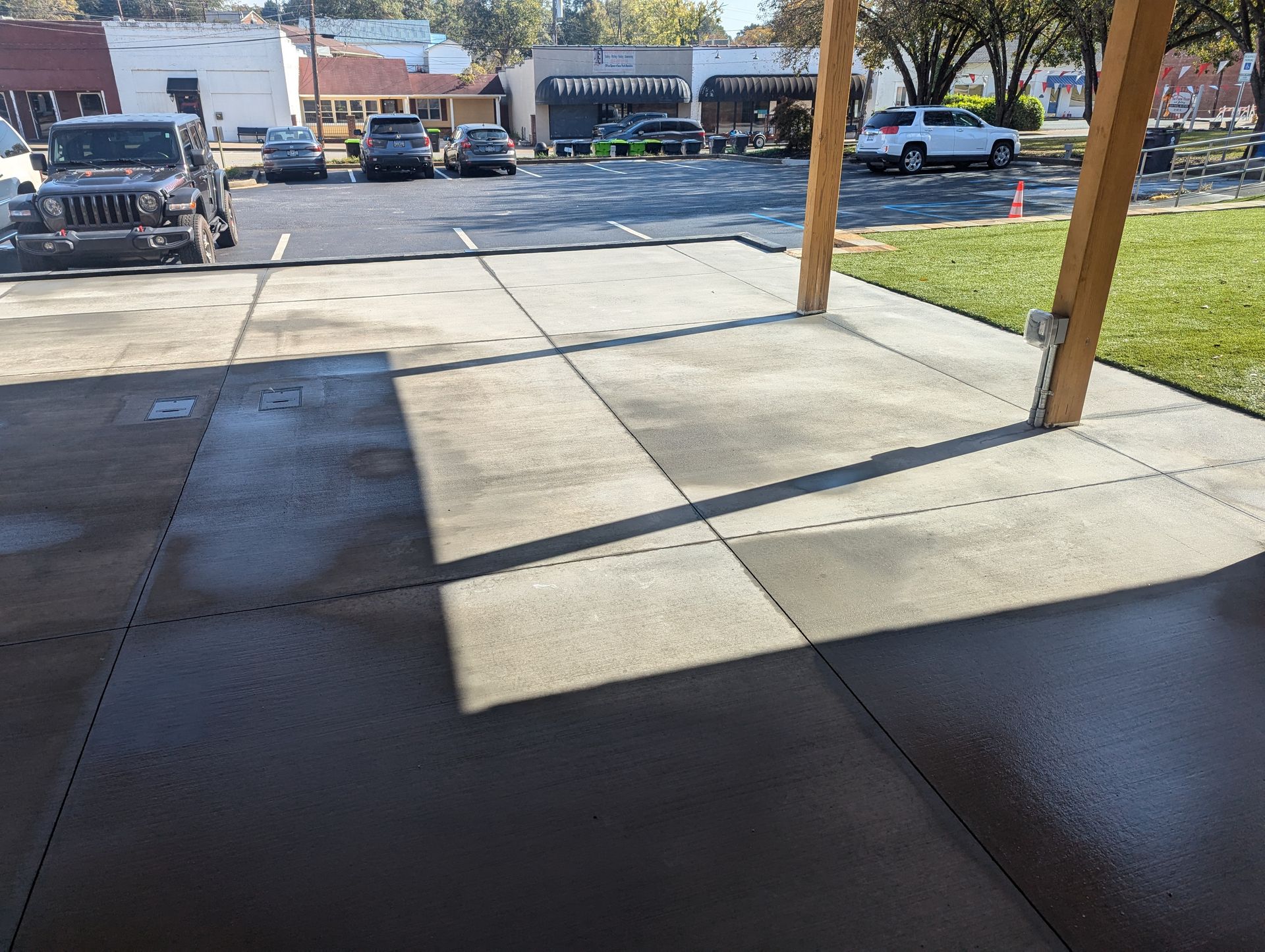 Concrete Finishing Project Downtown Pavilion Inman, SC