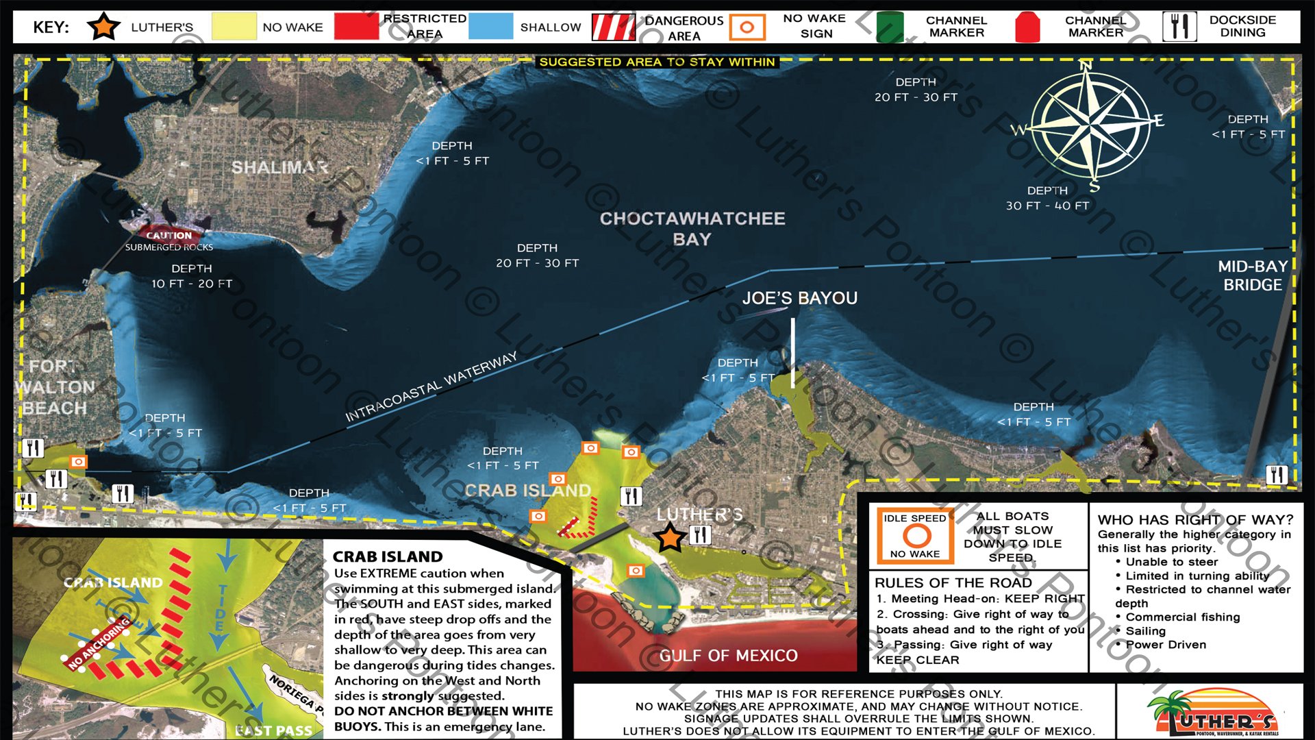 Explore Crab Island | Luther's Pontoon Rentals