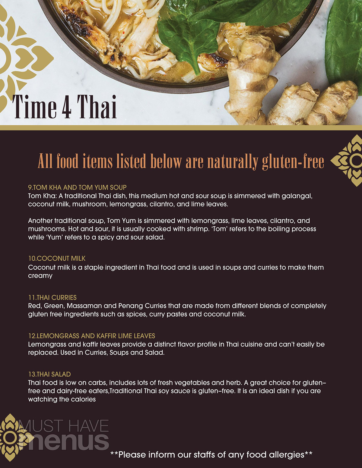 Full & Set Menus - Time 4 Thai Restaurant in Ballarat