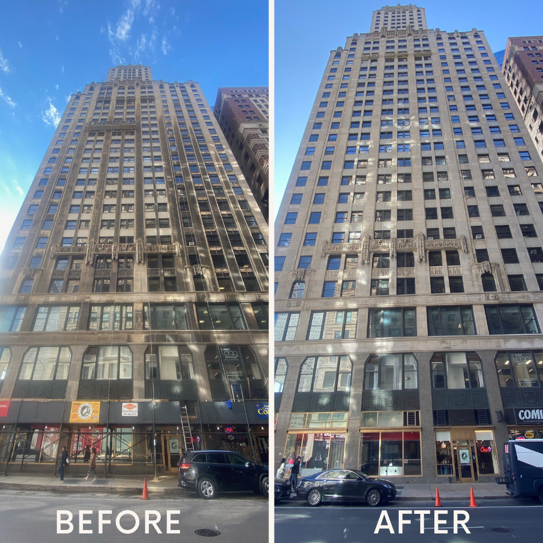 Cleaning and Restoring Chicago's Historic Willoughby Tower
