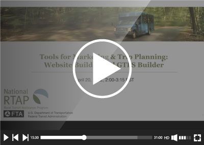 Rural Transit Marketing Webinars | National RTAP