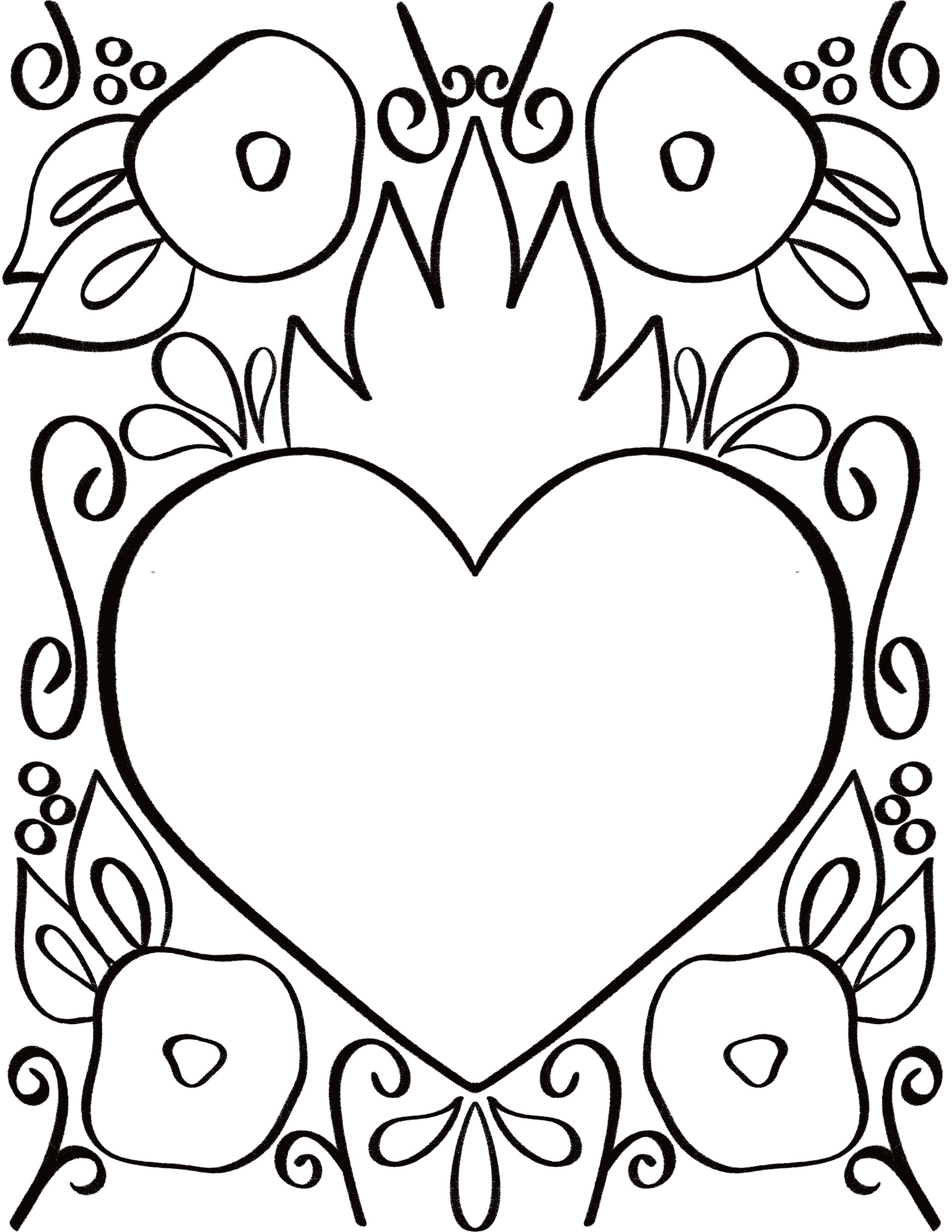 Sagrado Corazón Coloring Page