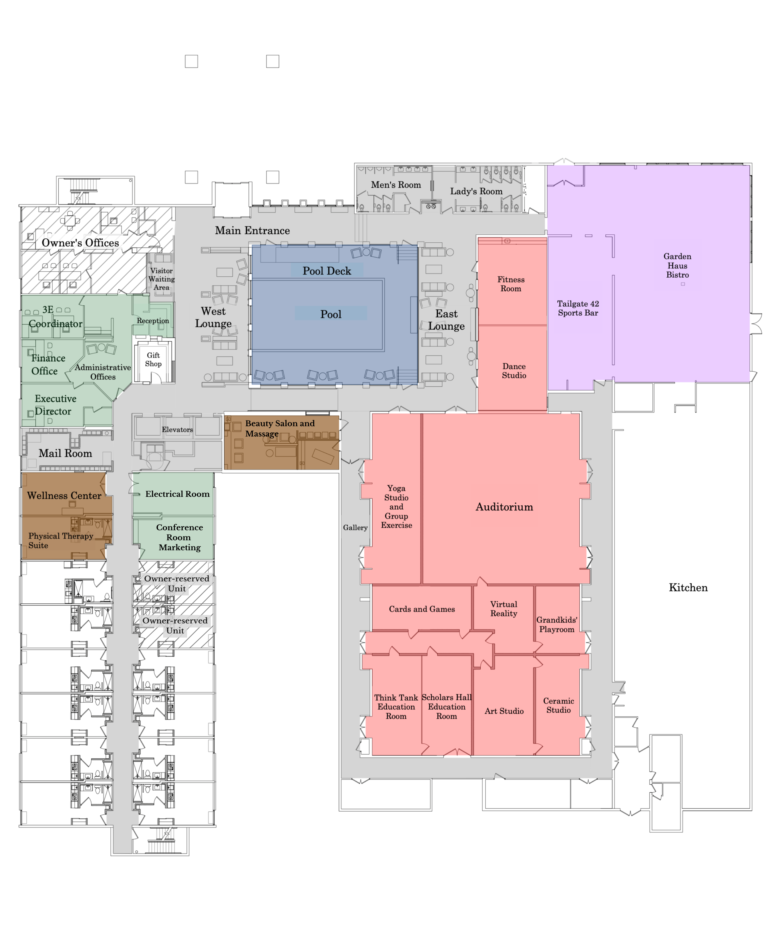 Club Floor | Silverfern Senior Living