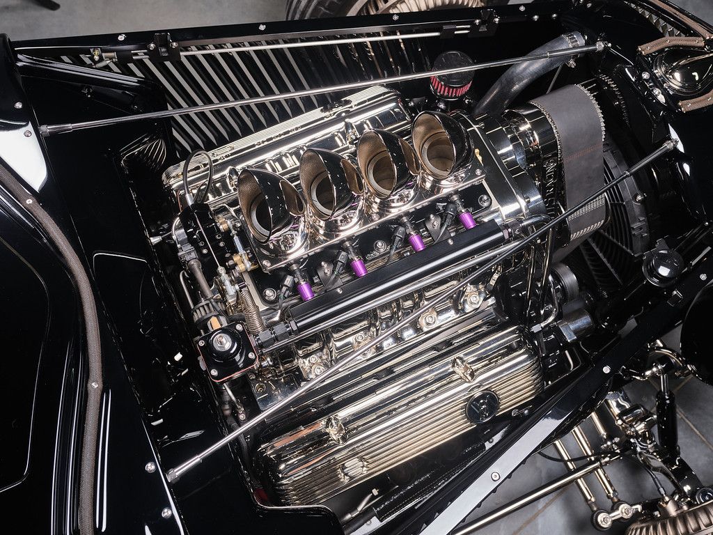Custom built car 34 Ford hot rod. Supercharged 427 ls engine
