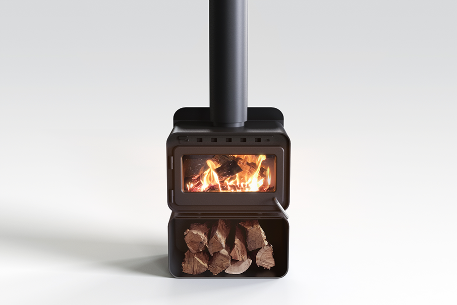 Blaze B100 slow combustion wood heater, Blaze wood stove