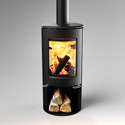 Nectre Form 2, Woodstacker, outside air, Modern wood heater