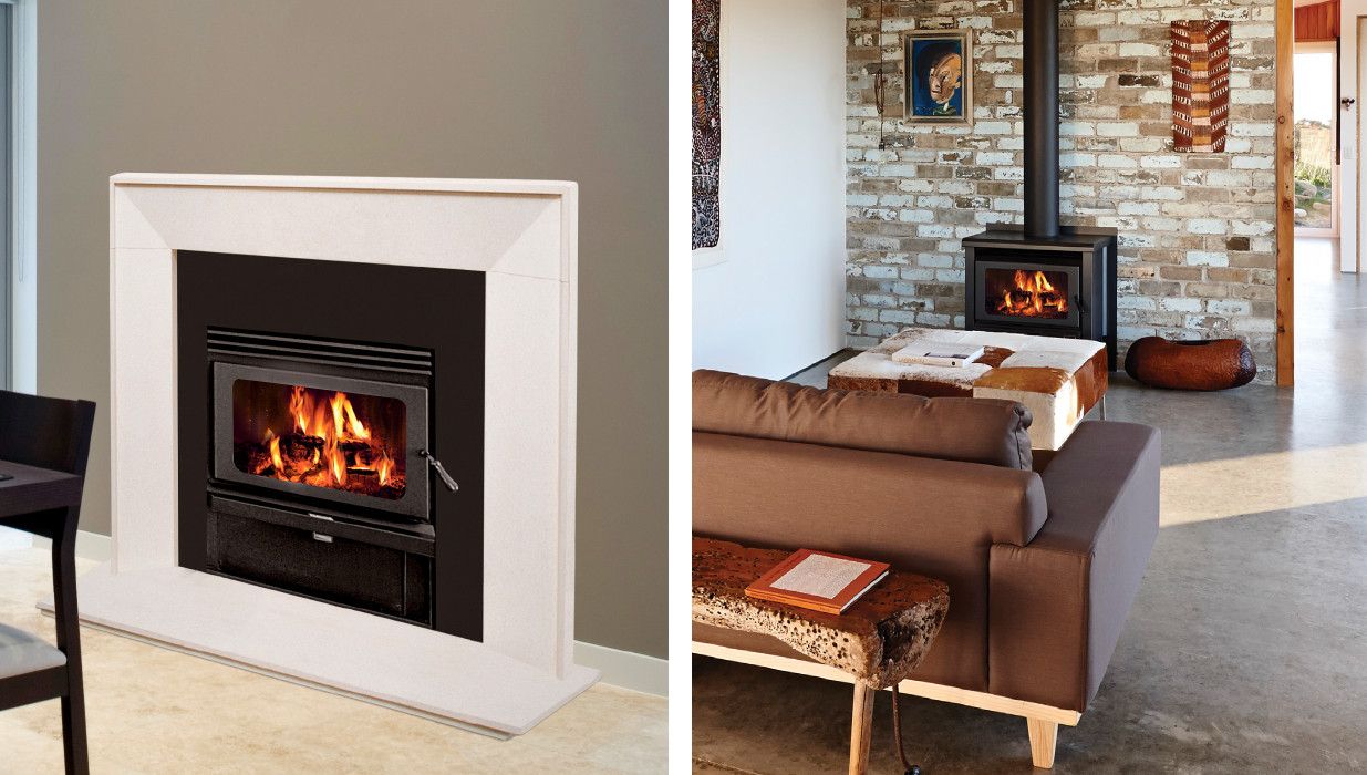 Kemlan Coupe Double Sided wood heater Australian made