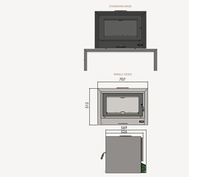 Kemlan Cube Australian Made Modern Heater, Double Sided heater