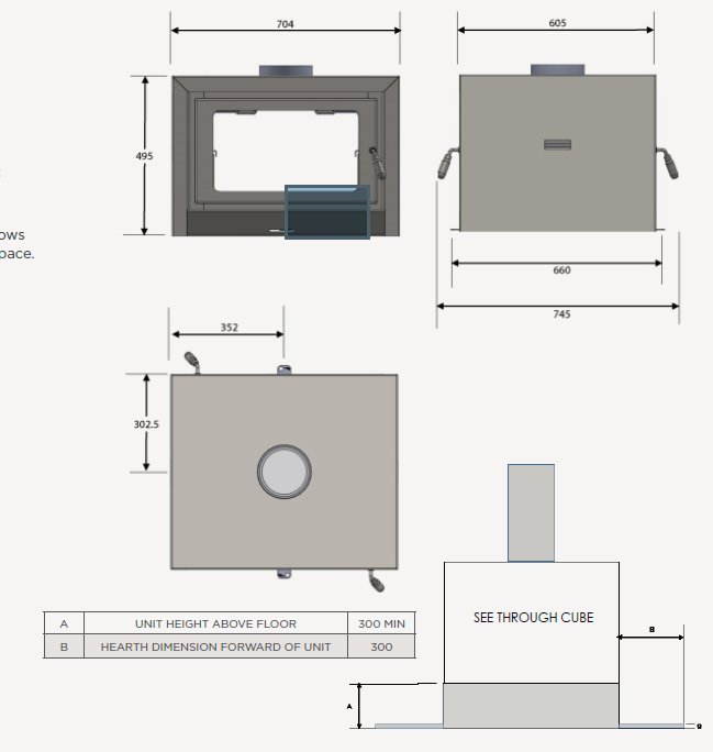 Kemlan Cube Australian Made Modern Heater, Double Sided heater