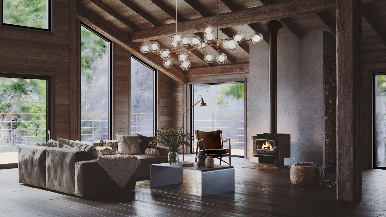 Nectre Mk2 convection and radiant heater, efficient wood heater