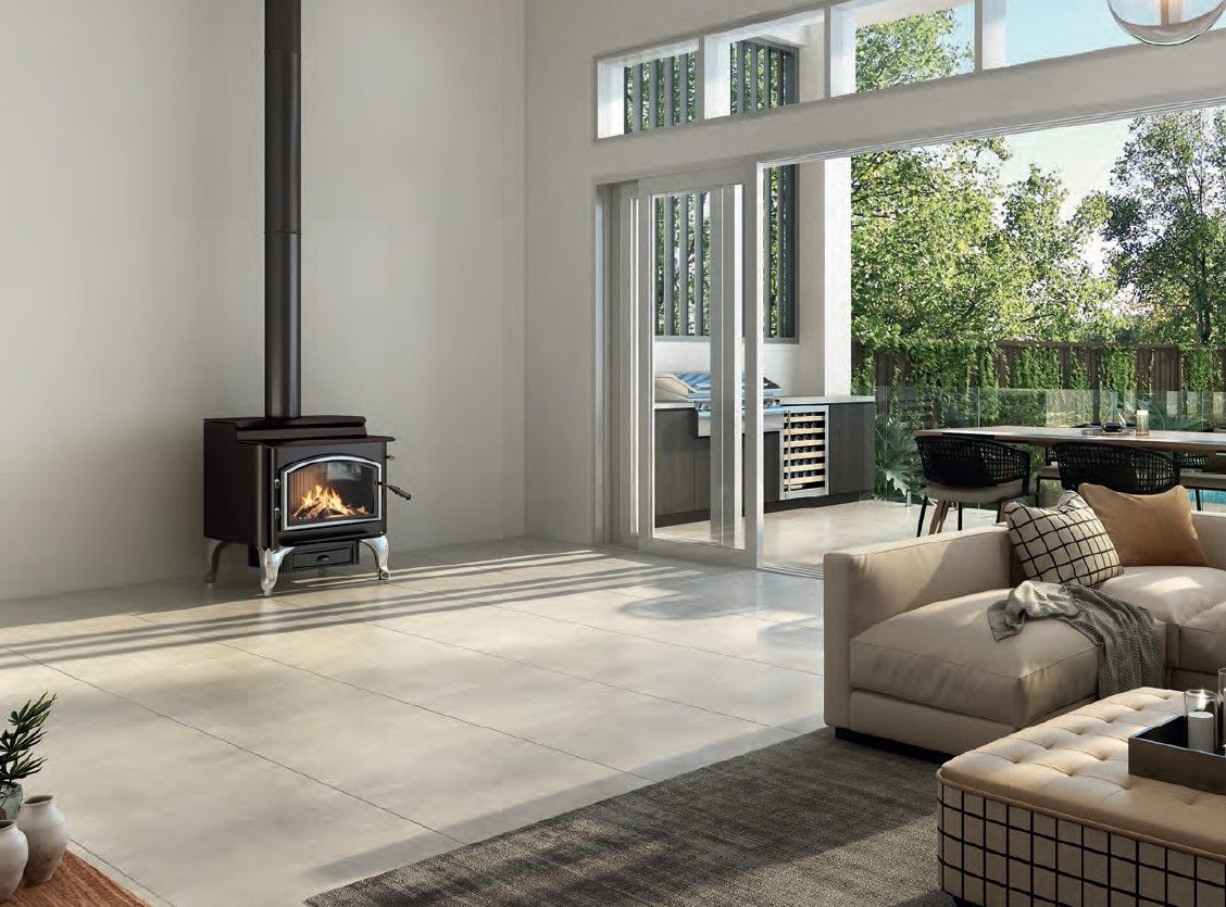 Quadra-Fire 57 Step Top Overnight burn Radiant Large Wood Heater