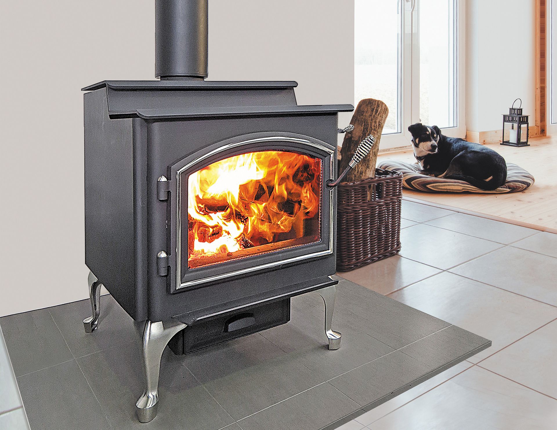 Quadra-Fire 57 Step Top Overnight burn Radiant Large Wood Heater