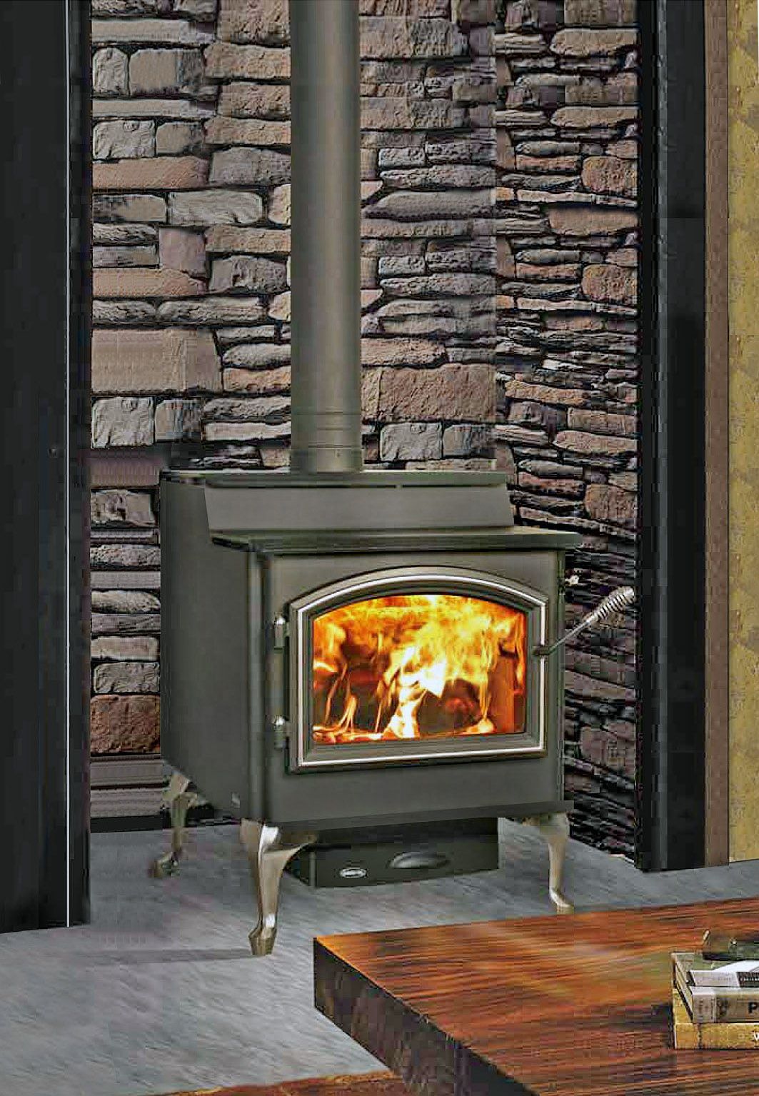 Quadra-Fire 57 Step Top Overnight burn Radiant Large Wood Heater