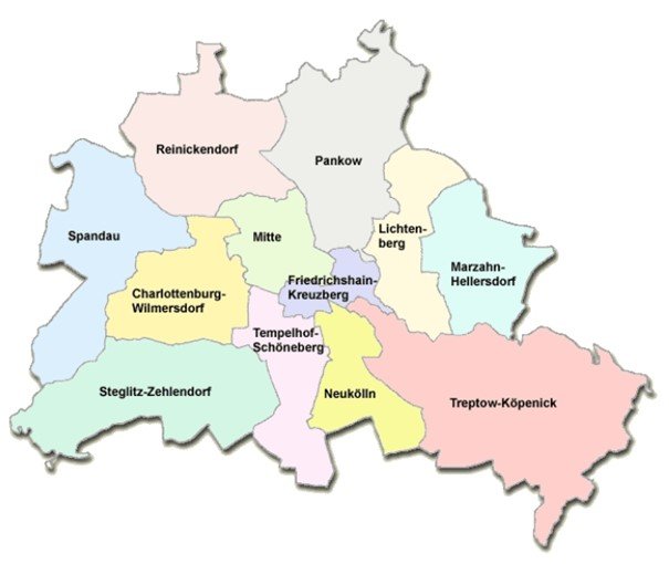 Berliner Bezirke, Berliner Stadtteile, Einwohner Berliner Bezirke,