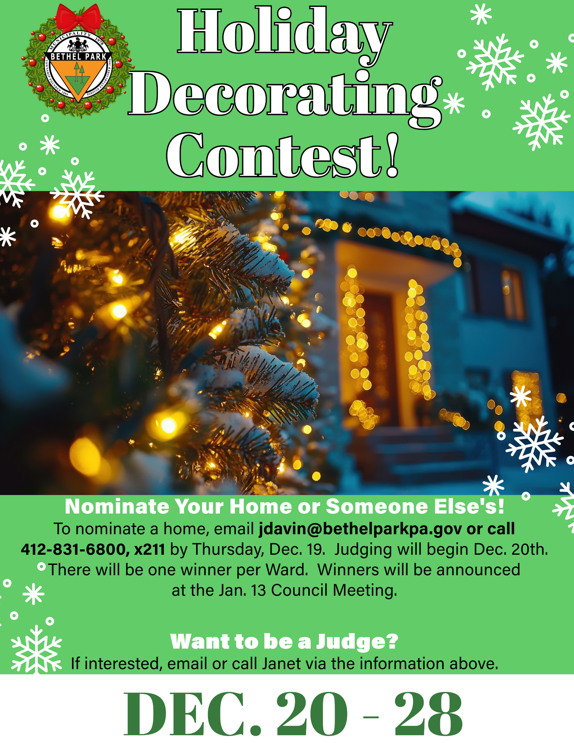 Holiday Decorating Contest!