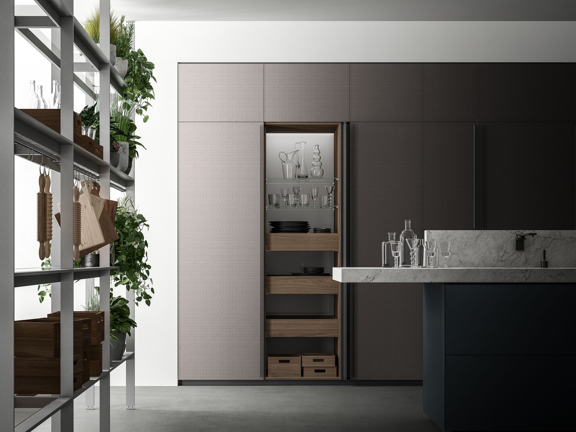 Tower Units With Receding Doors | Valcucine London