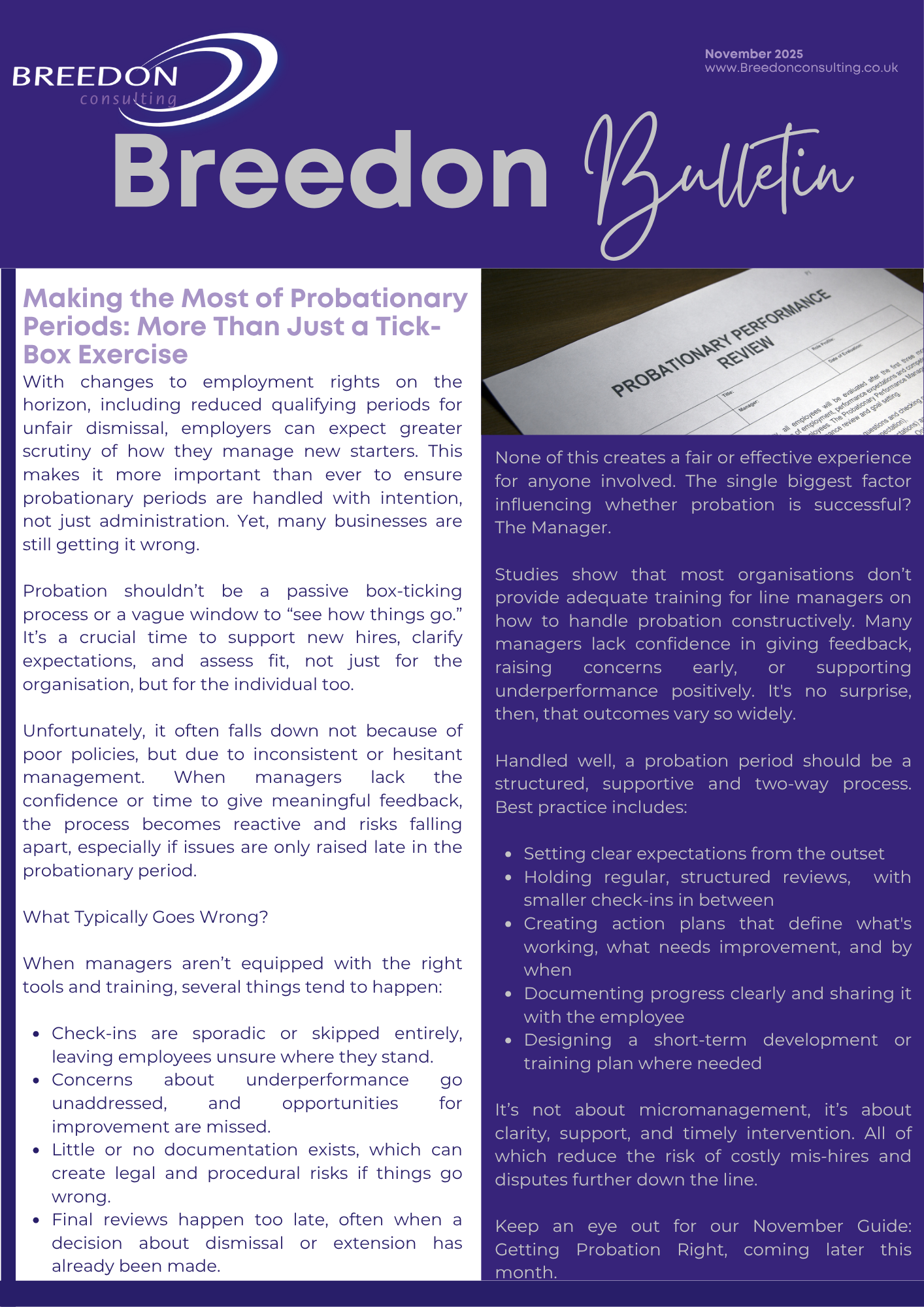 Breedon Bulletin November 2025