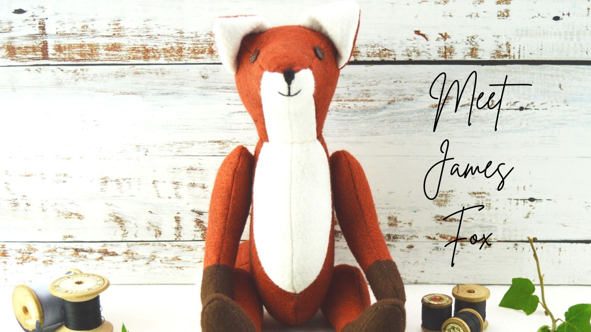 Meet James Fox. A Dapper Stuffed Toy Fox Pattern