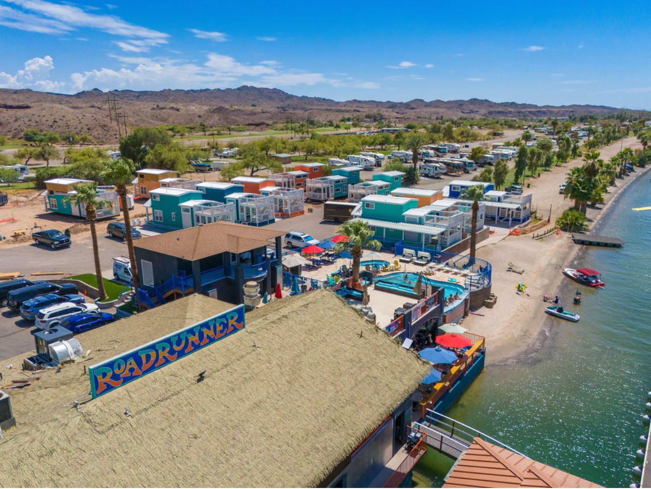 Sunset Bungalows | Roadrunner Resort & Floating Dock Bar | Parker, AZ