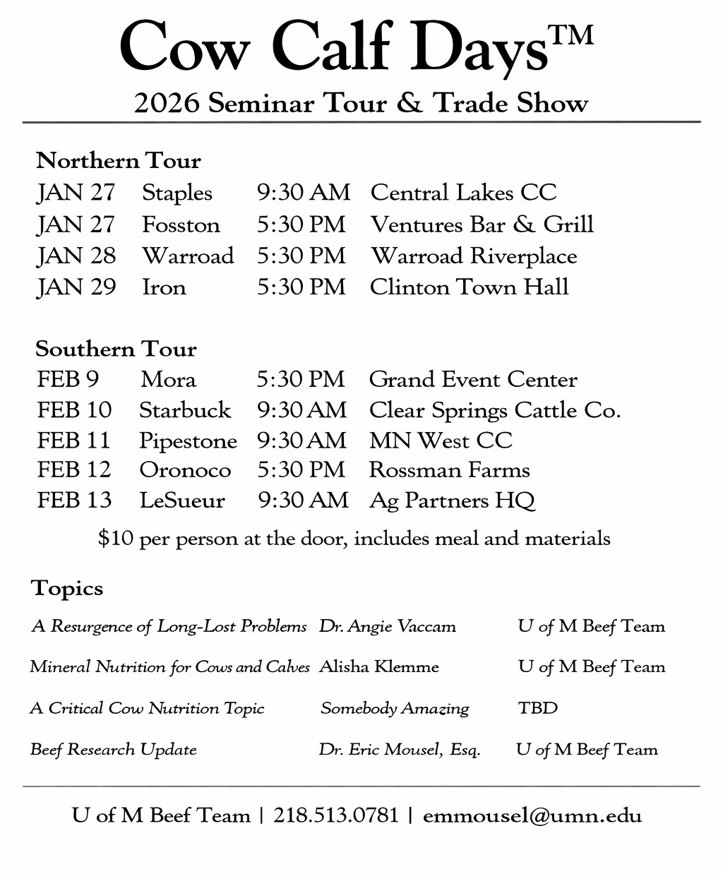 Cow Calf Days Are Here!
