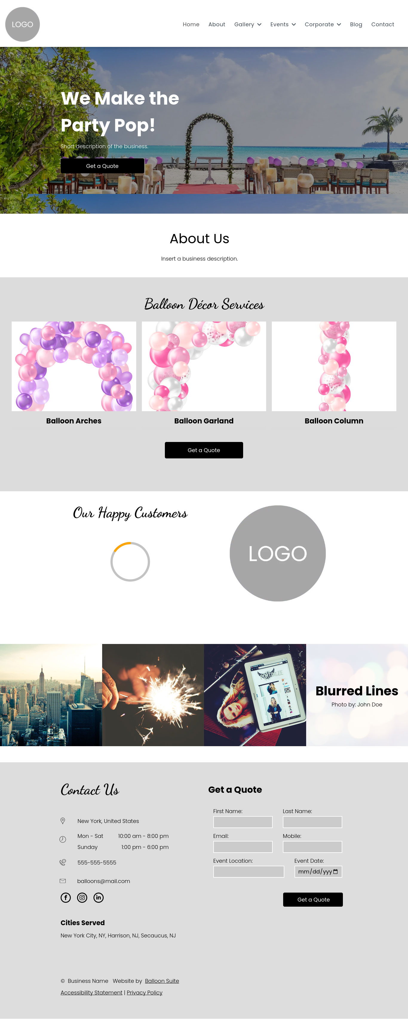 New Website Template: December