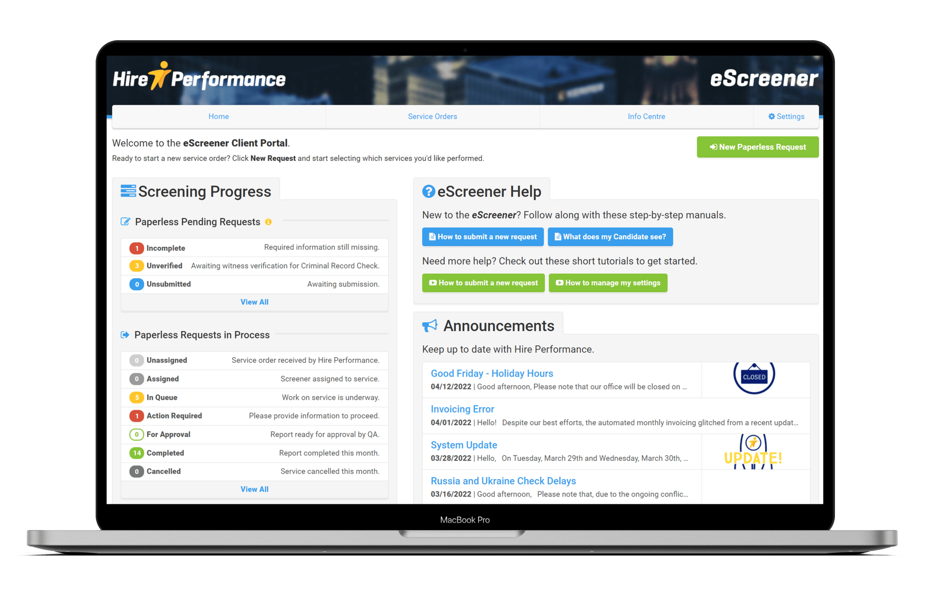 eScreener | Online Criminal Record Checks | Hire Performance Inc.