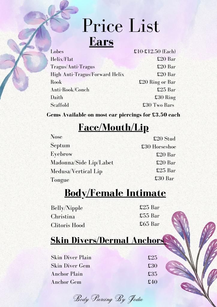 body piercing by Jodie in Colchester Essex