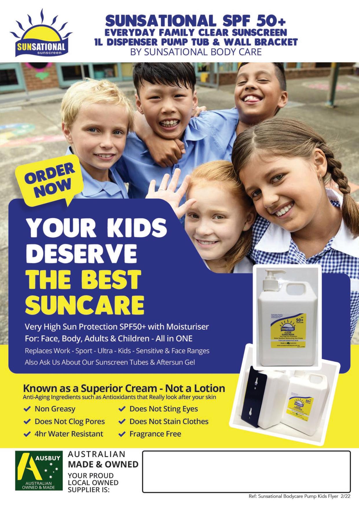 Brochures & Flyers | Australia | Sunsational Sunscreen