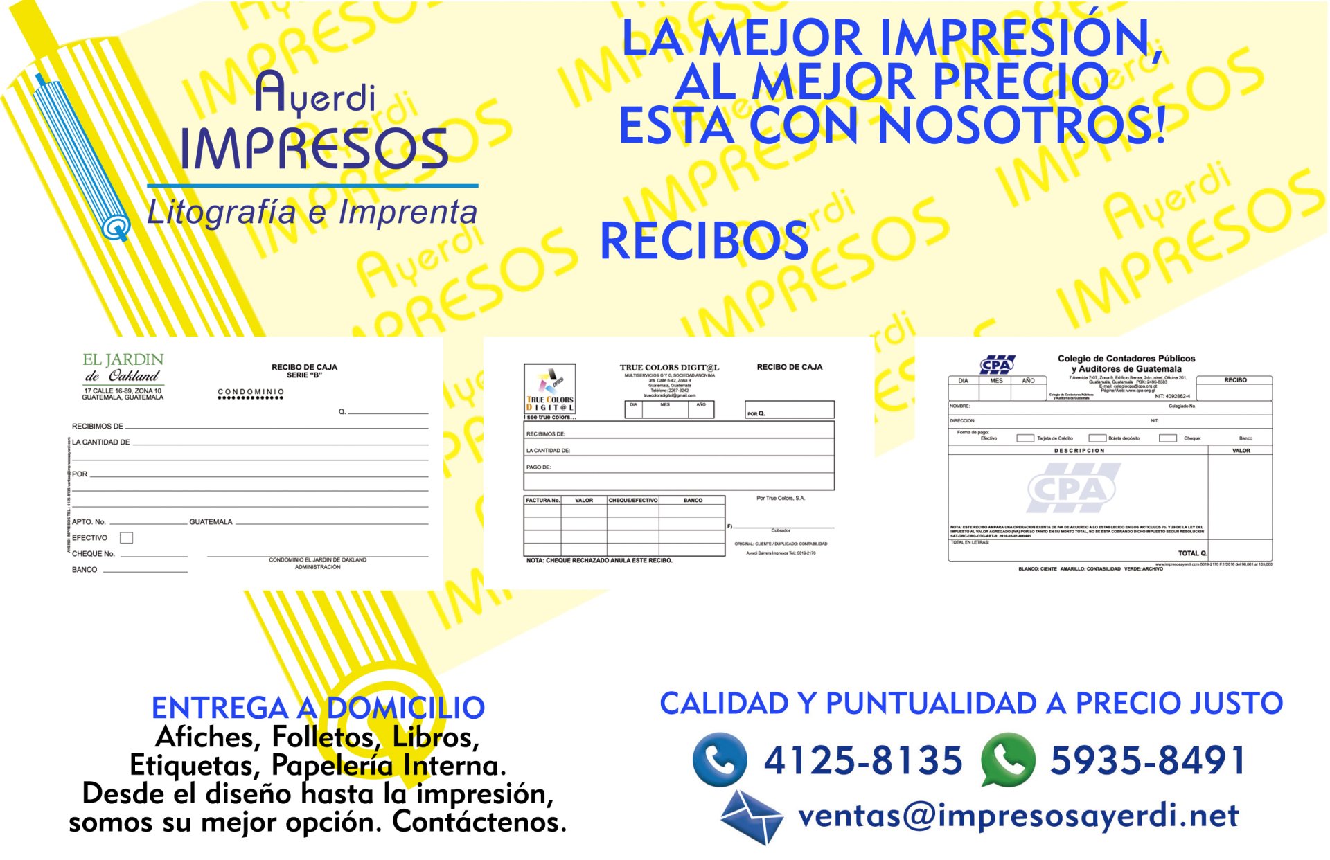 AYERDI IMPRESOS- Servicios de impresión en Guatemala