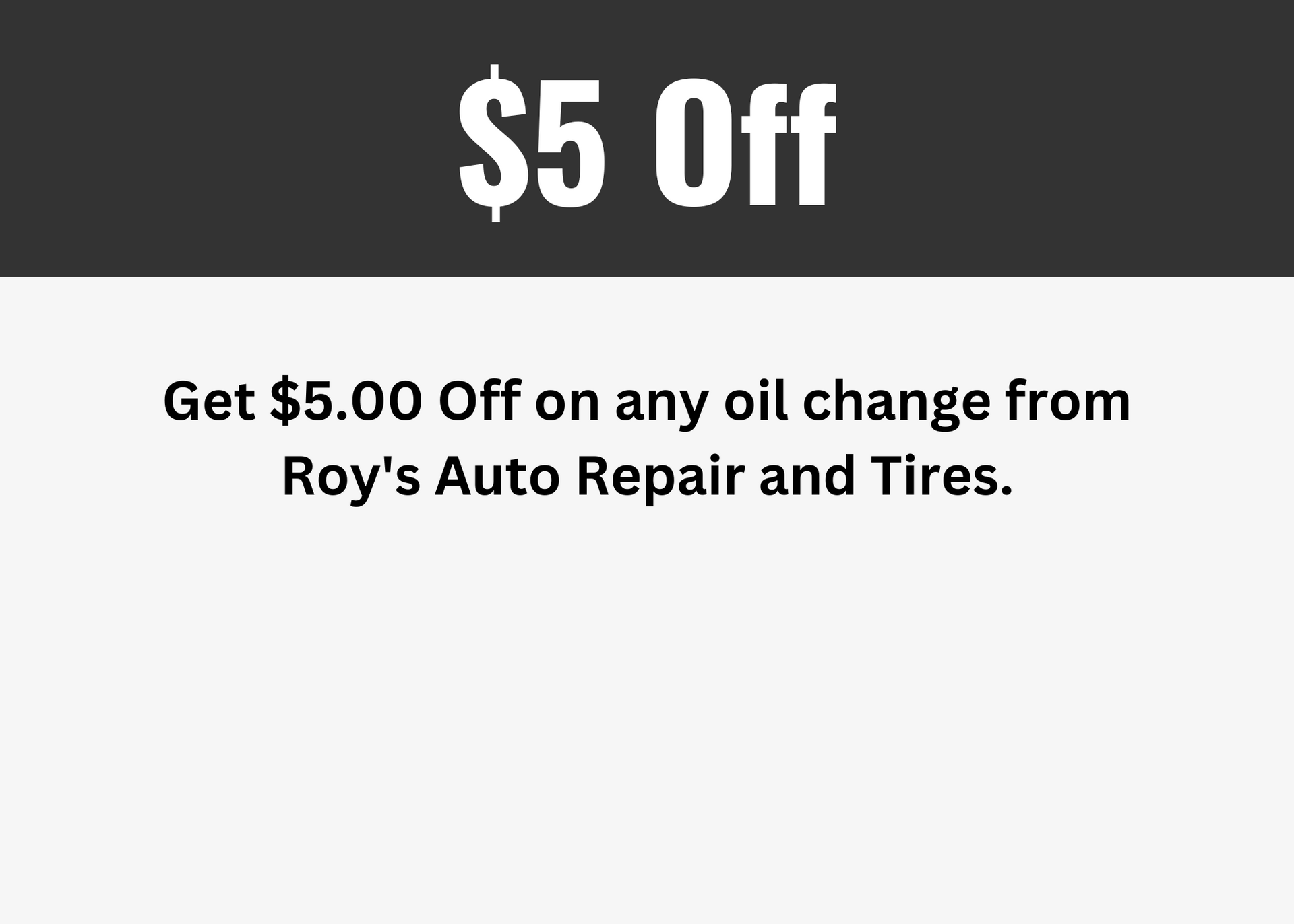 Roy's Auto Repair and Tires Coupons | Manchester, MO