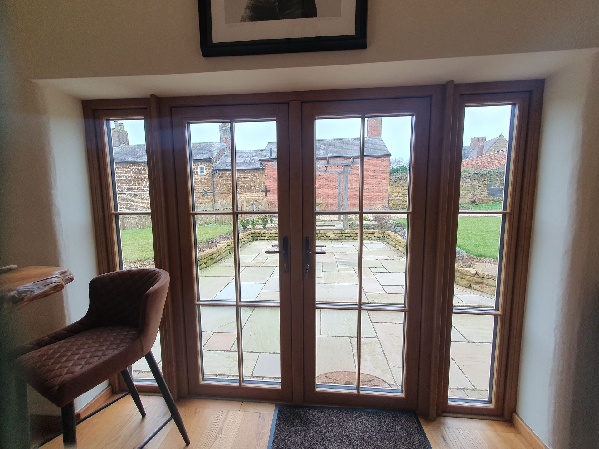 Gorgeous flush timber look windows | Grassmoor Glass