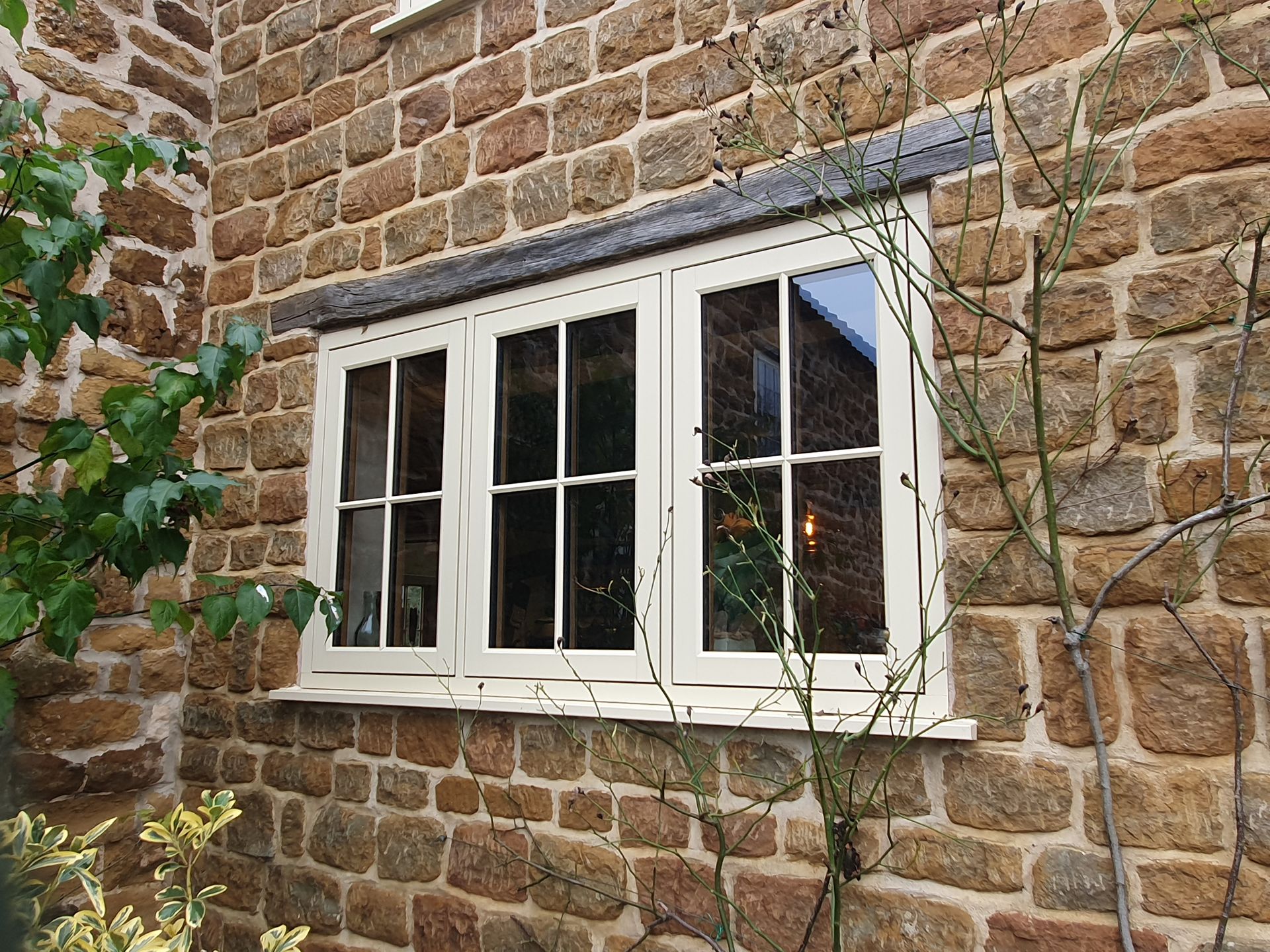 Gorgeous flush timber look windows | Grassmoor Glass
