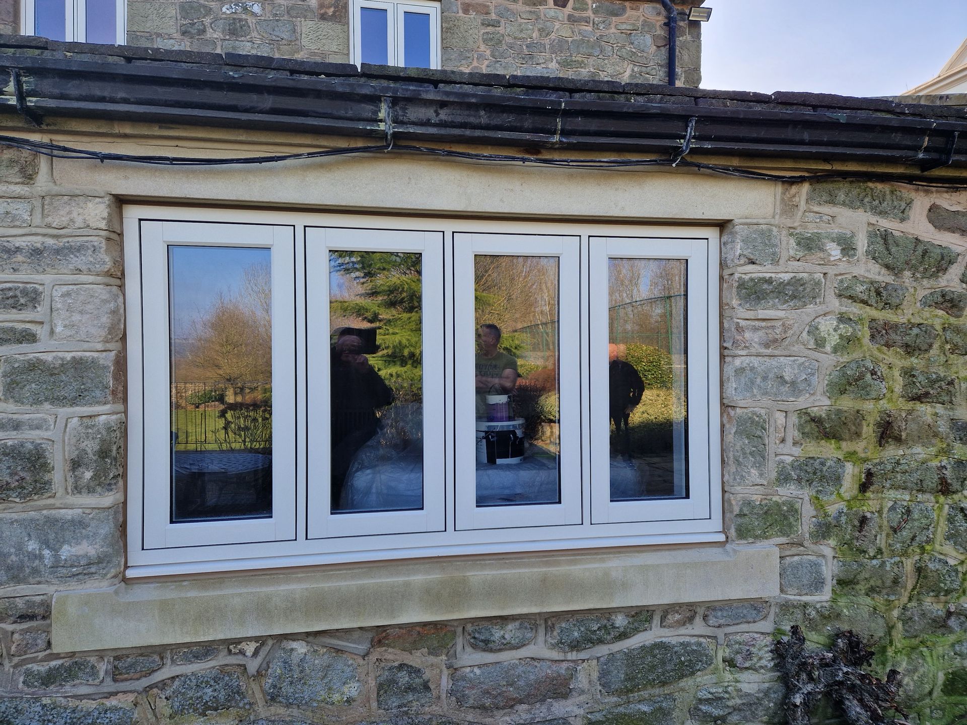 Gorgeous flush timber look windows | Grassmoor Glass