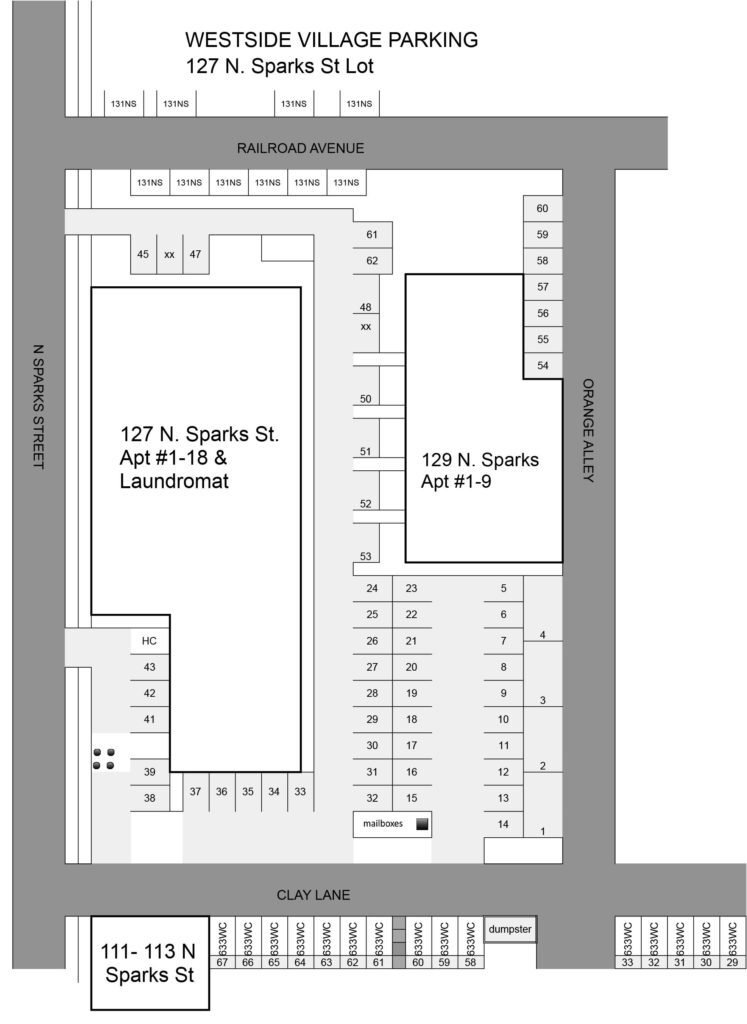Parking for Rent at Penn State & State College | West Side Village